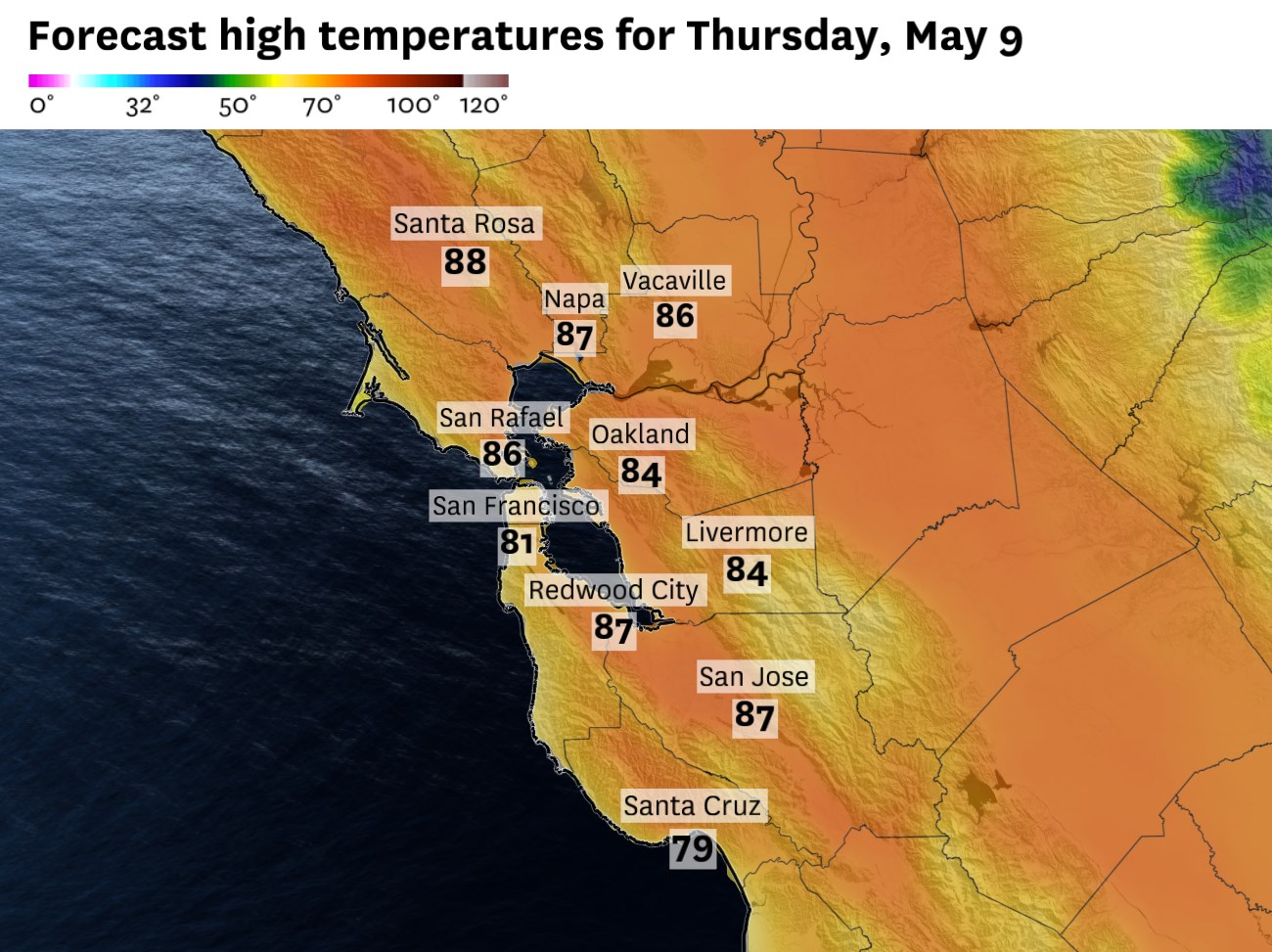 SF to see hottest weather since October, 15 degrees above normal