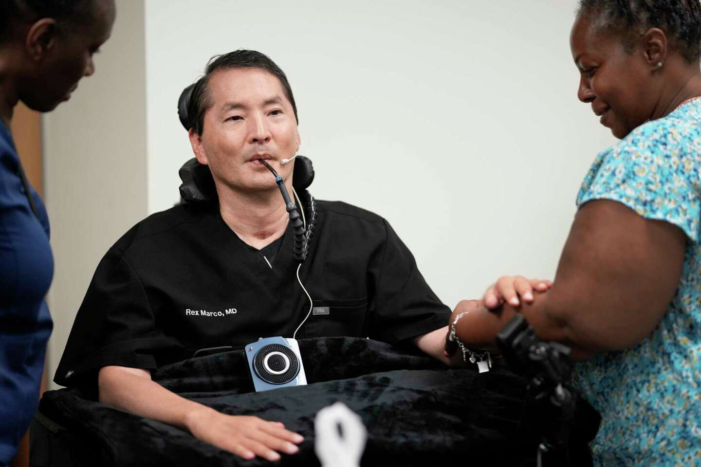 Paralyzed Houston spinal surgeon Dr. Rex Marco returns to UTHealth