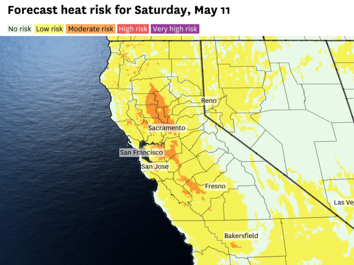 Parts of California face heat risk due to unseasonably hot temps