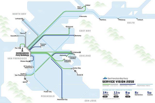 Bay Area waterfront cities selected for new ferry terminals