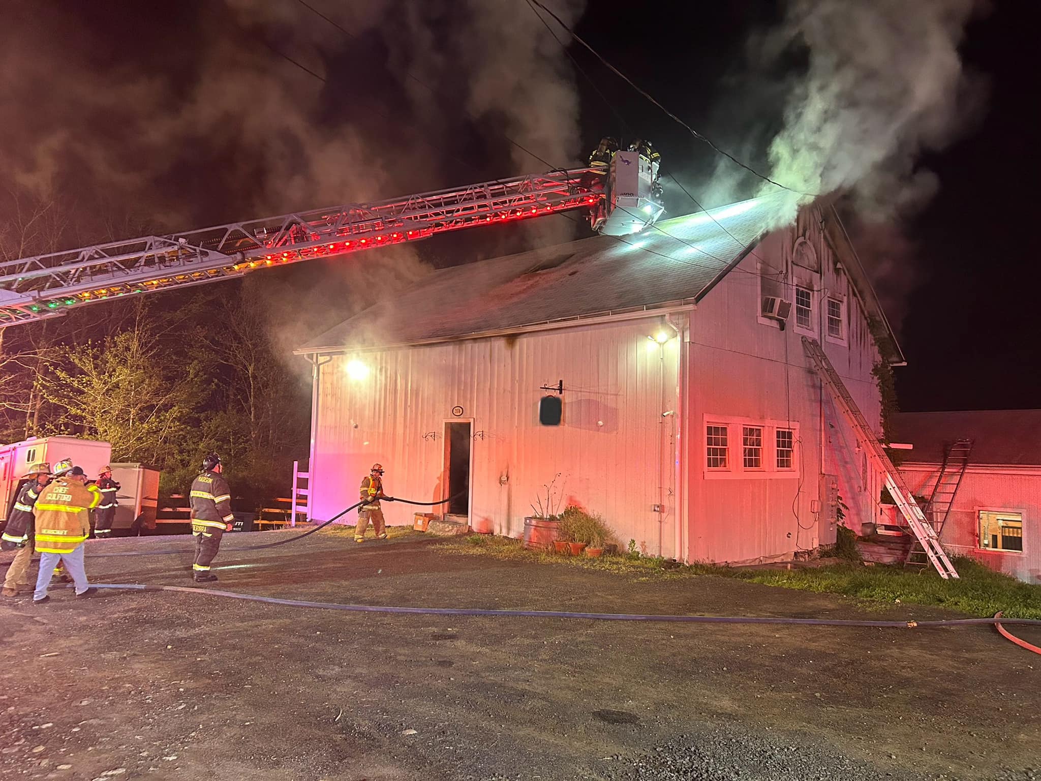 Officials: Madison fire crew battles horse barn blaze on Durham Road