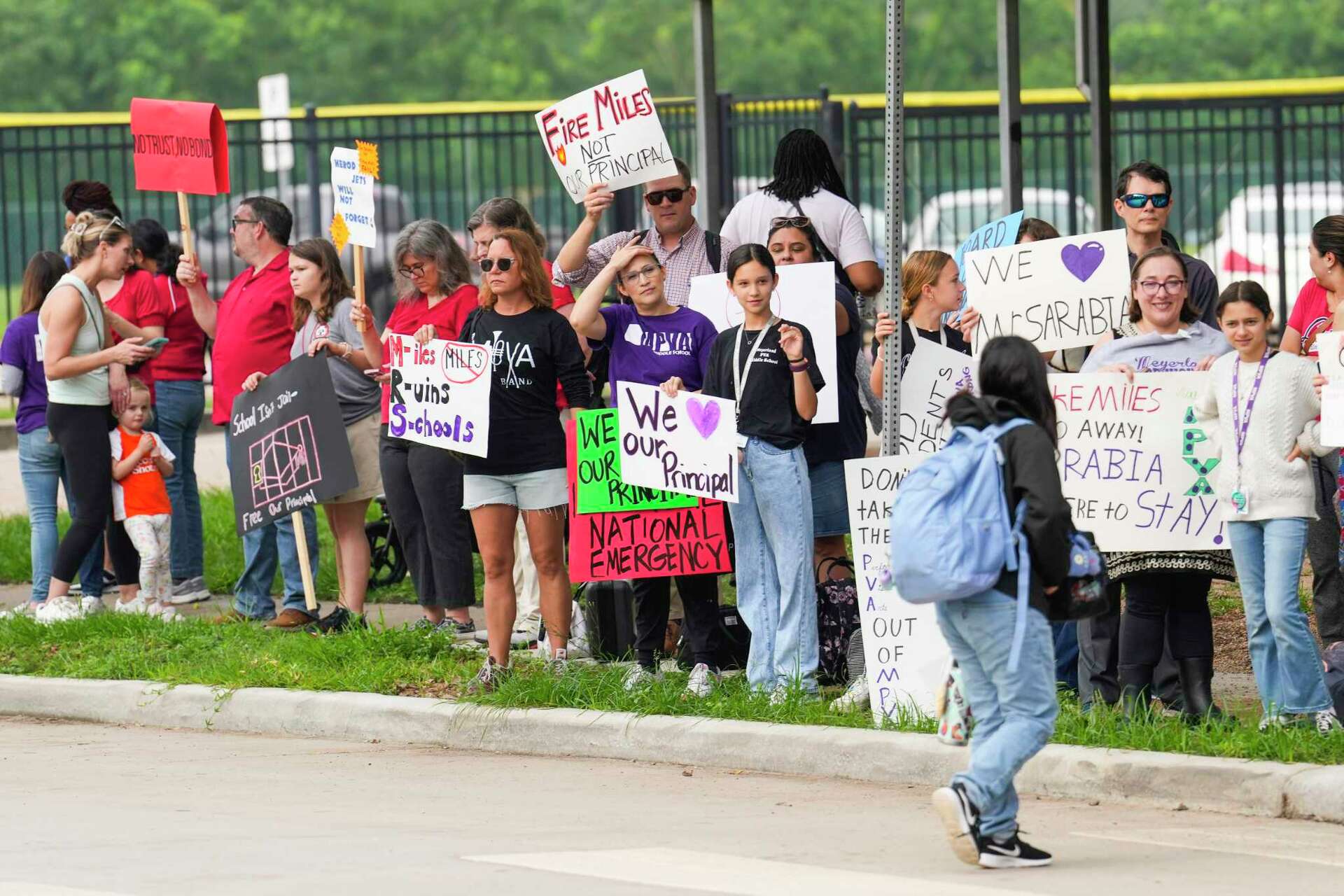 HISD parents protests after job cuts, forced resignations