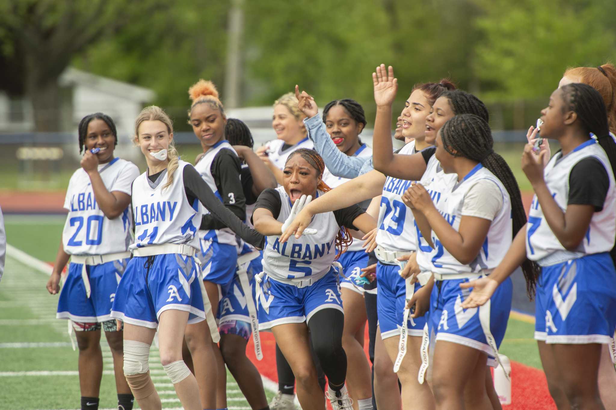 Albany Falcons flag football team flying high heading into postseason