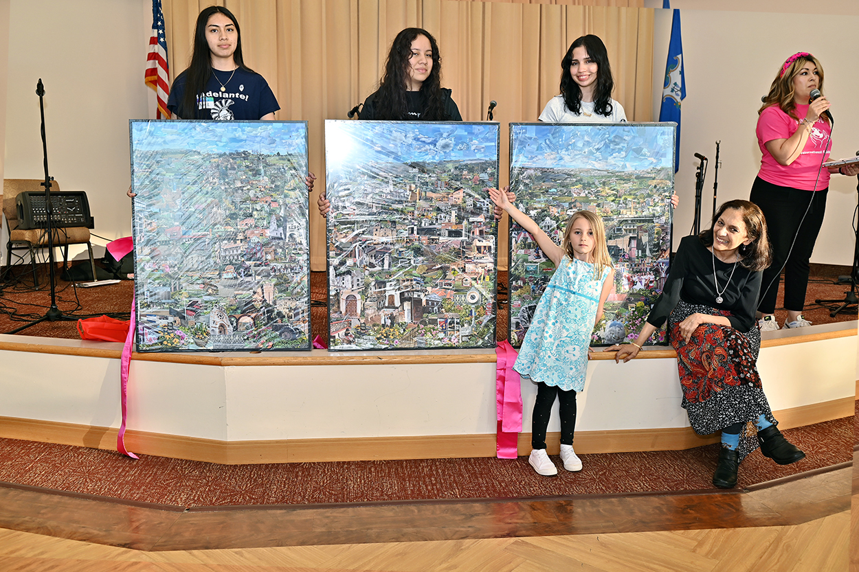 CT artist creates piece blending Wallingford and residents' hometowns