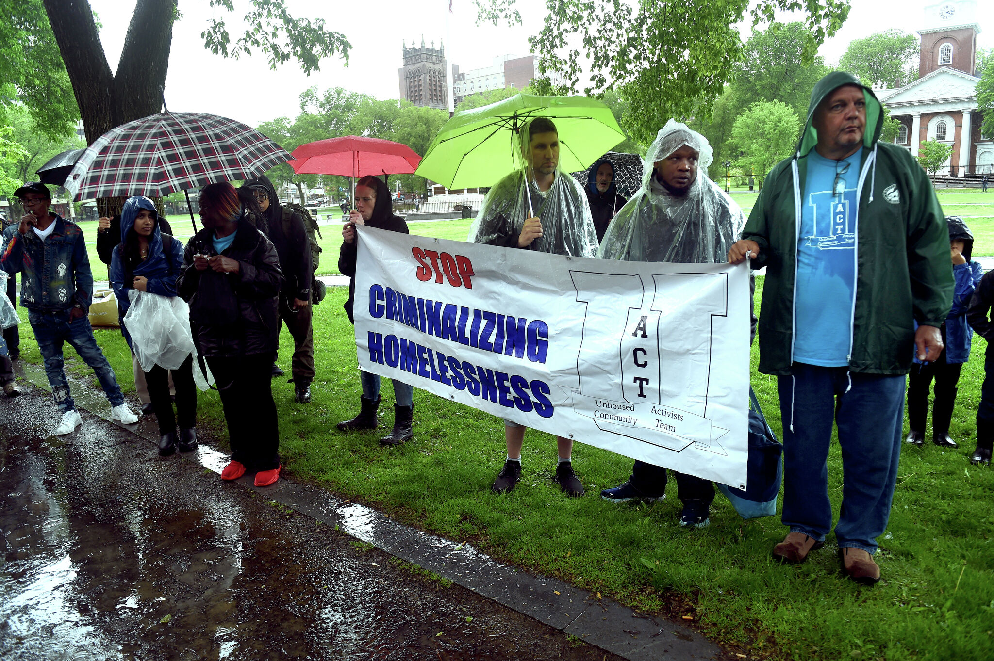 Unhoused activists call for New Haven to stop doing sweeps in the city