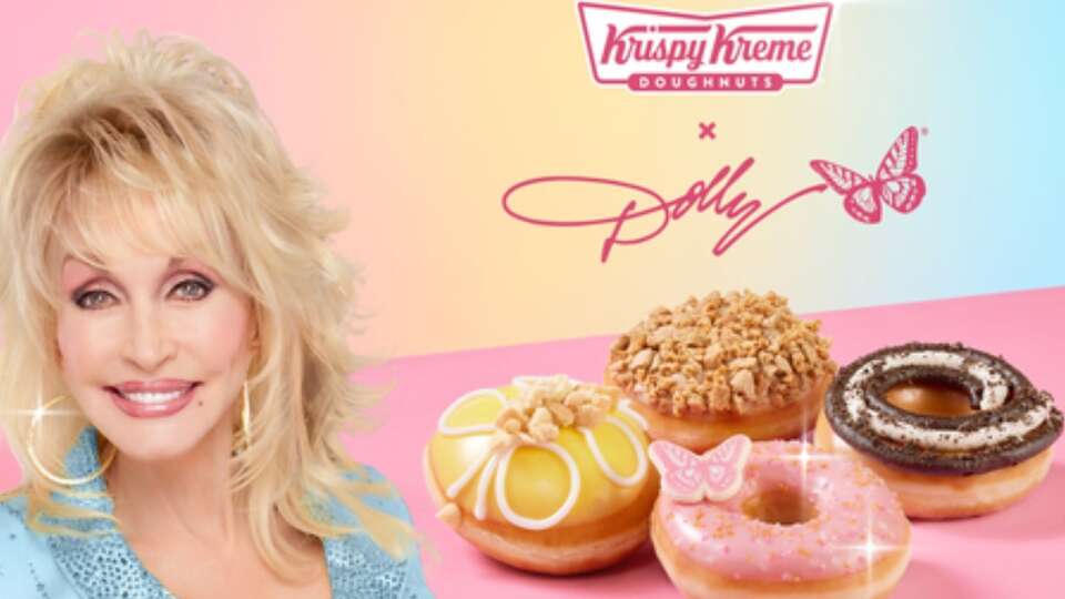 Dolly Parton launches Krispy Kreme doughnut line