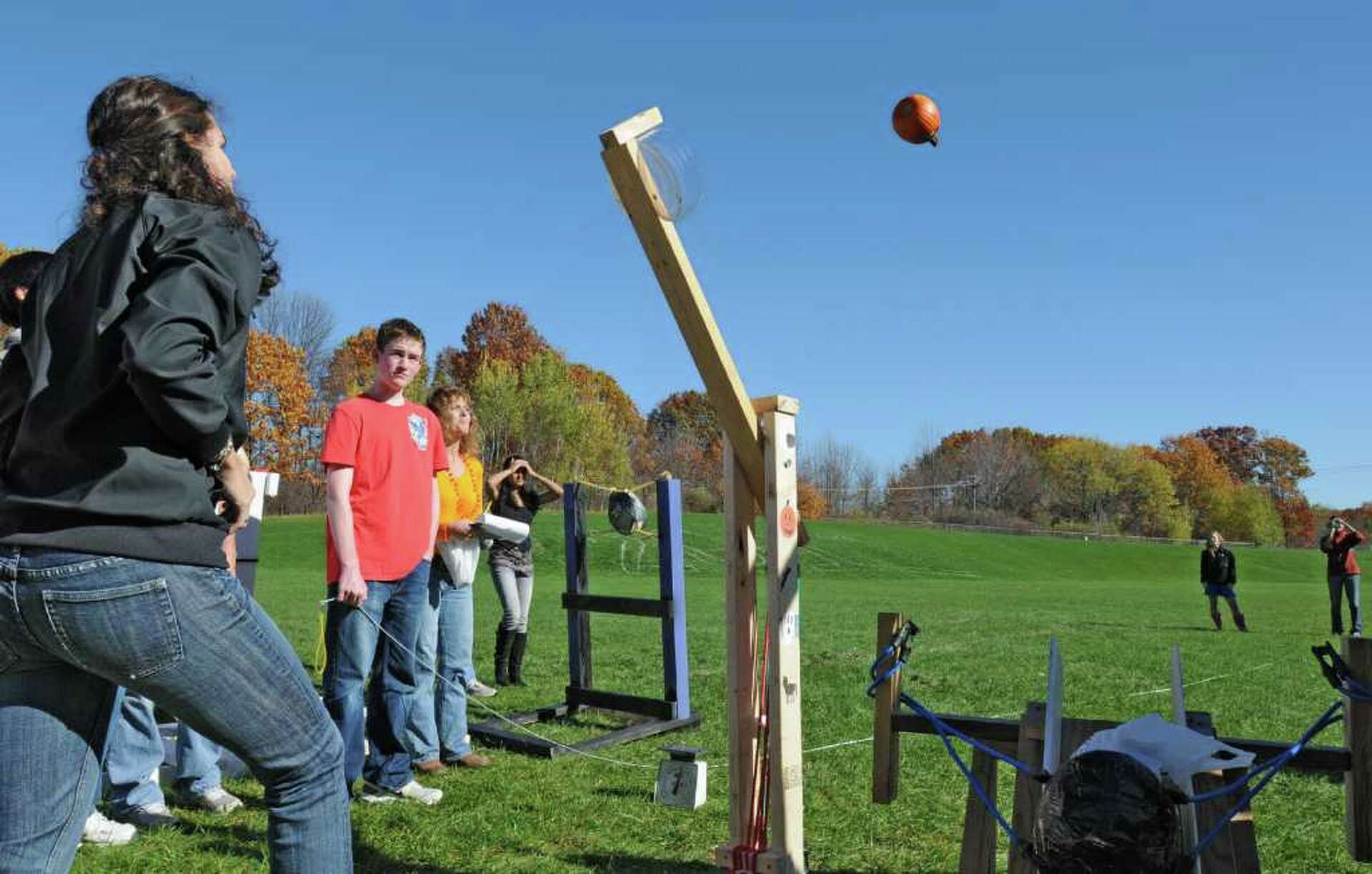 Photos, video: Launching pumpkins