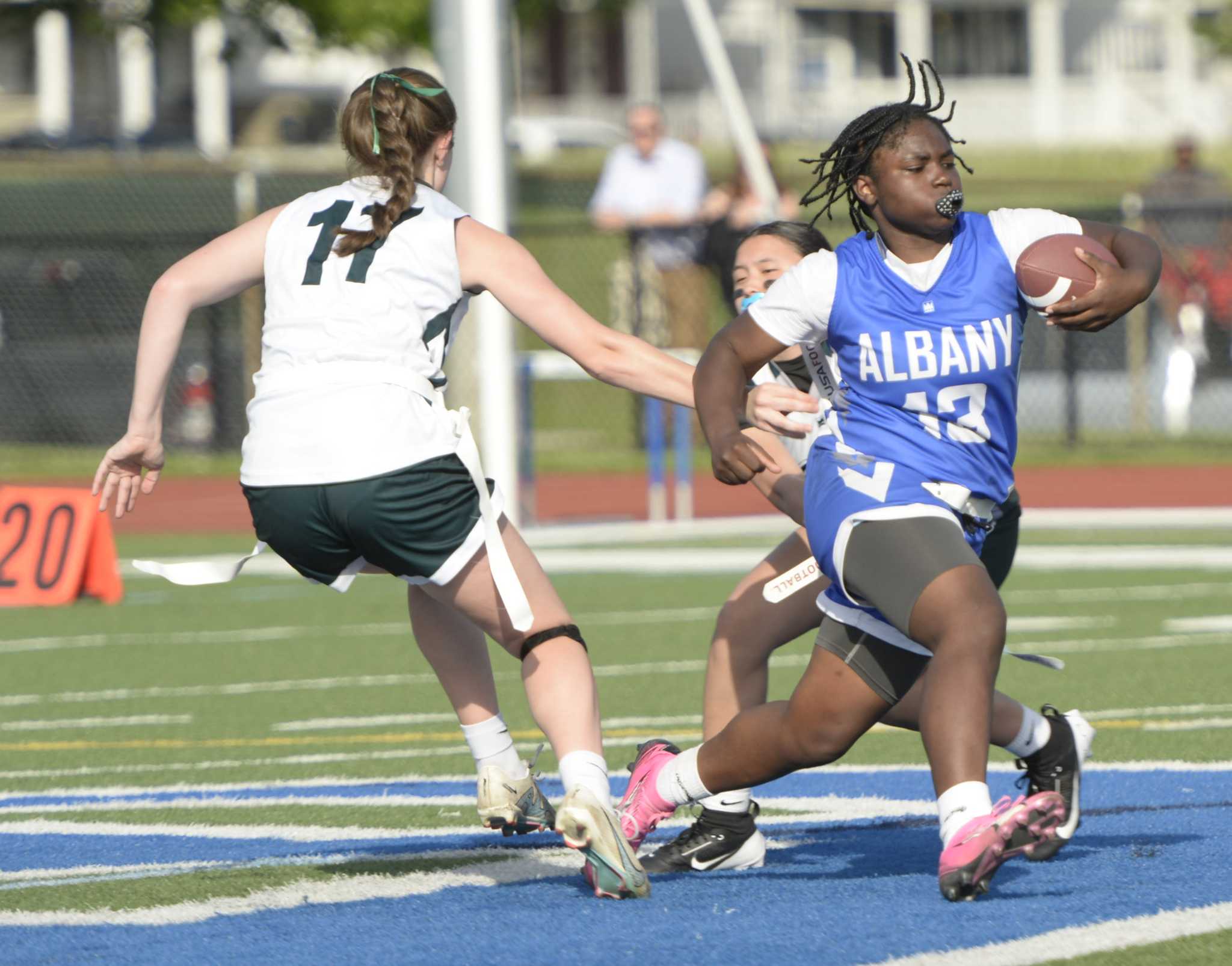Albany flag football dominates Shenendehowa to advance to final