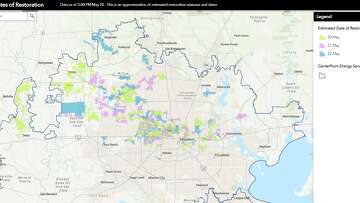 CenterPoint's restoration map is now searchable