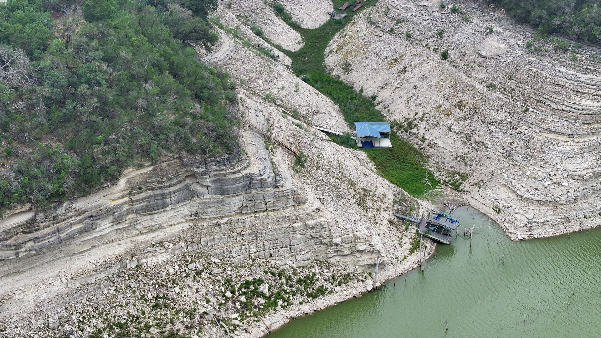 Photos: Medina Lake nearly empty as hot, dry summer looms