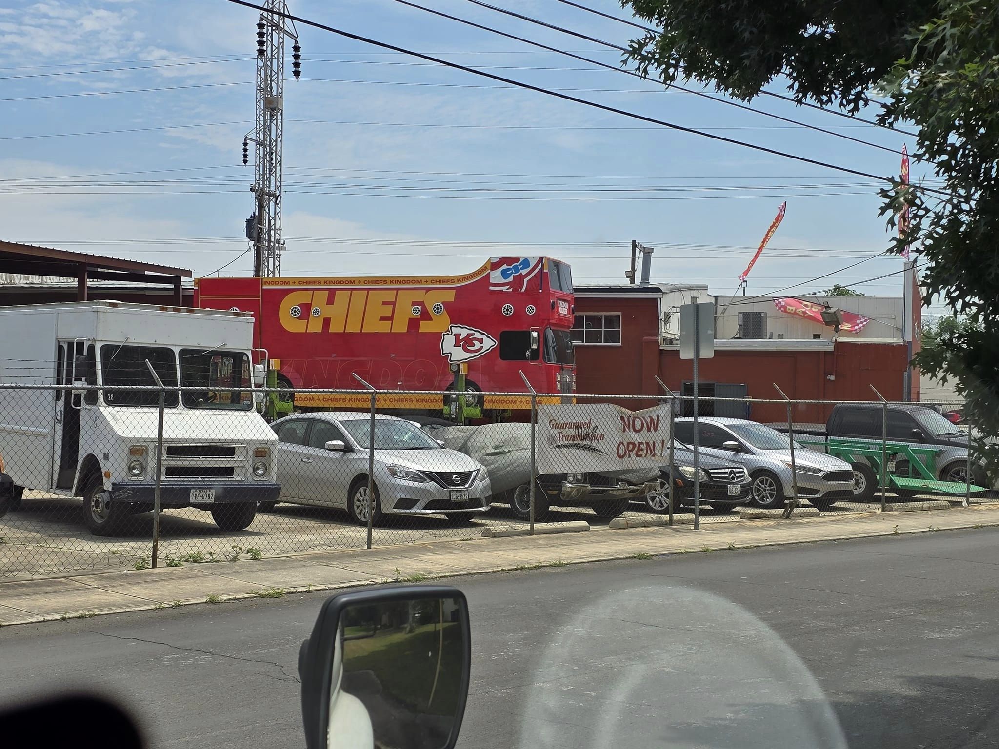 Kanas City Chiefs bus at S.A. repair shop amid rumors of move