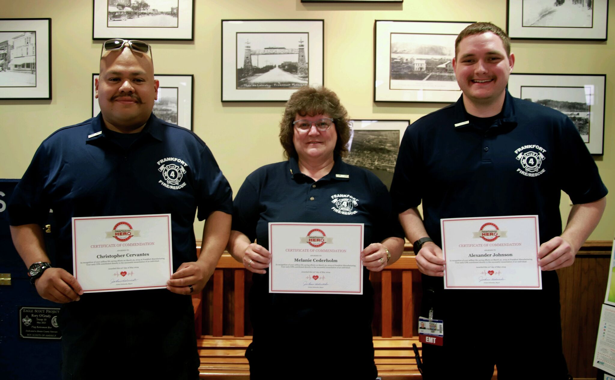Frankfort Fire Department recognized for life-saving efforts