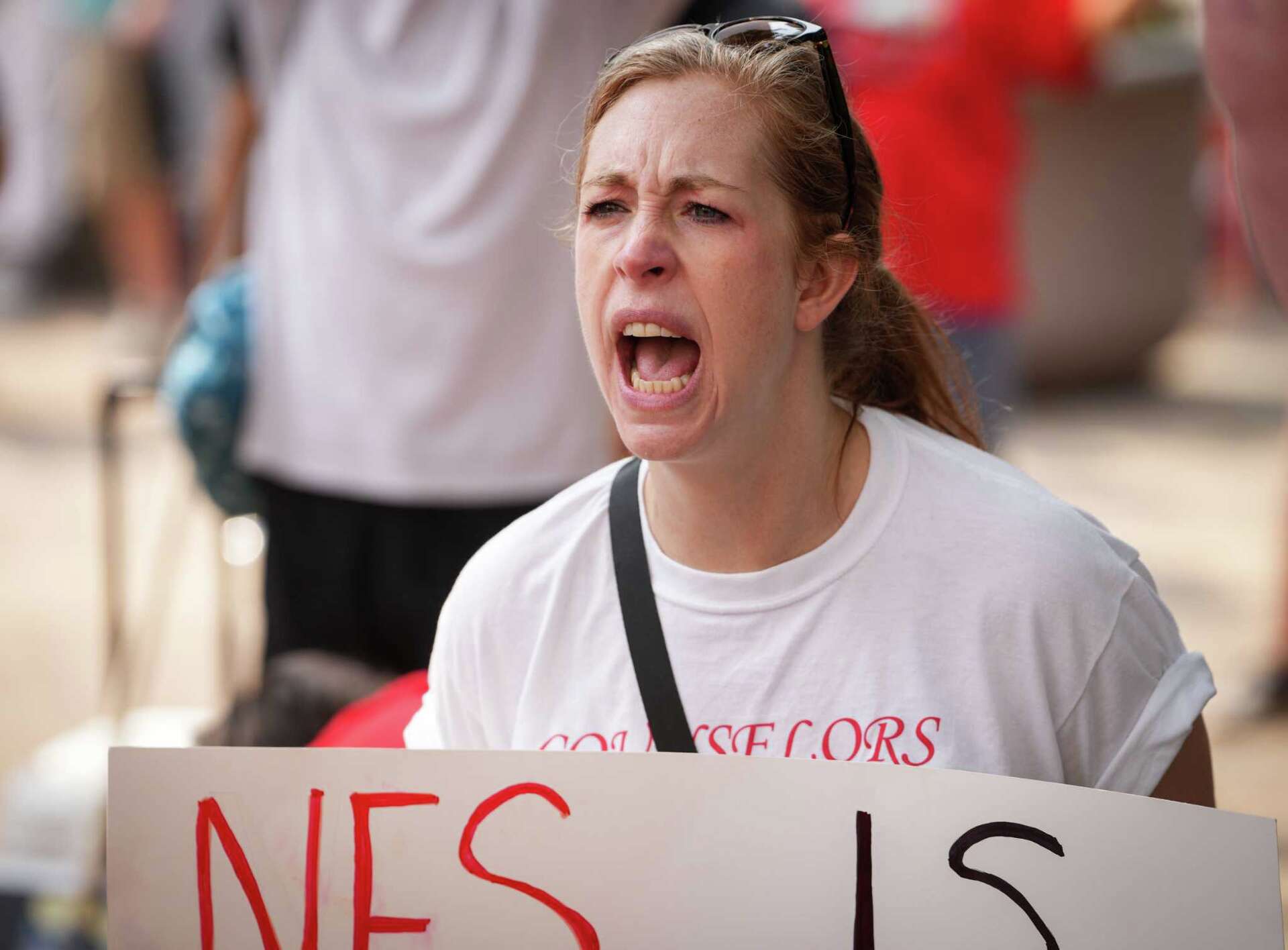 Crowds protesting Mike Miles' leadership of HISD at City Hall
