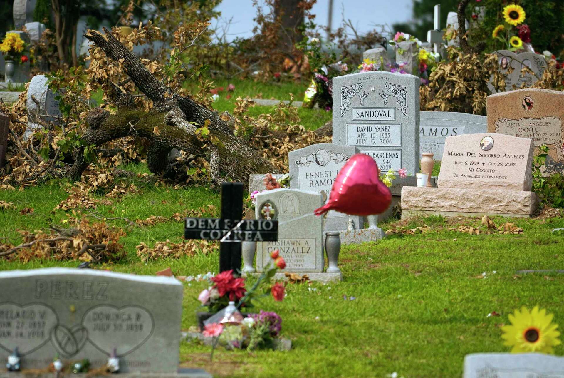 Houston cemeteries cleaning up land following May derecho