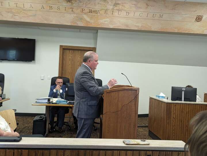 After a two-hour hearing, Judge Beale will later decide