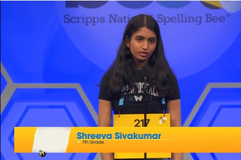 Shreeya Sivakumar eliminated in Scripps Spelling Bee quarterfinals