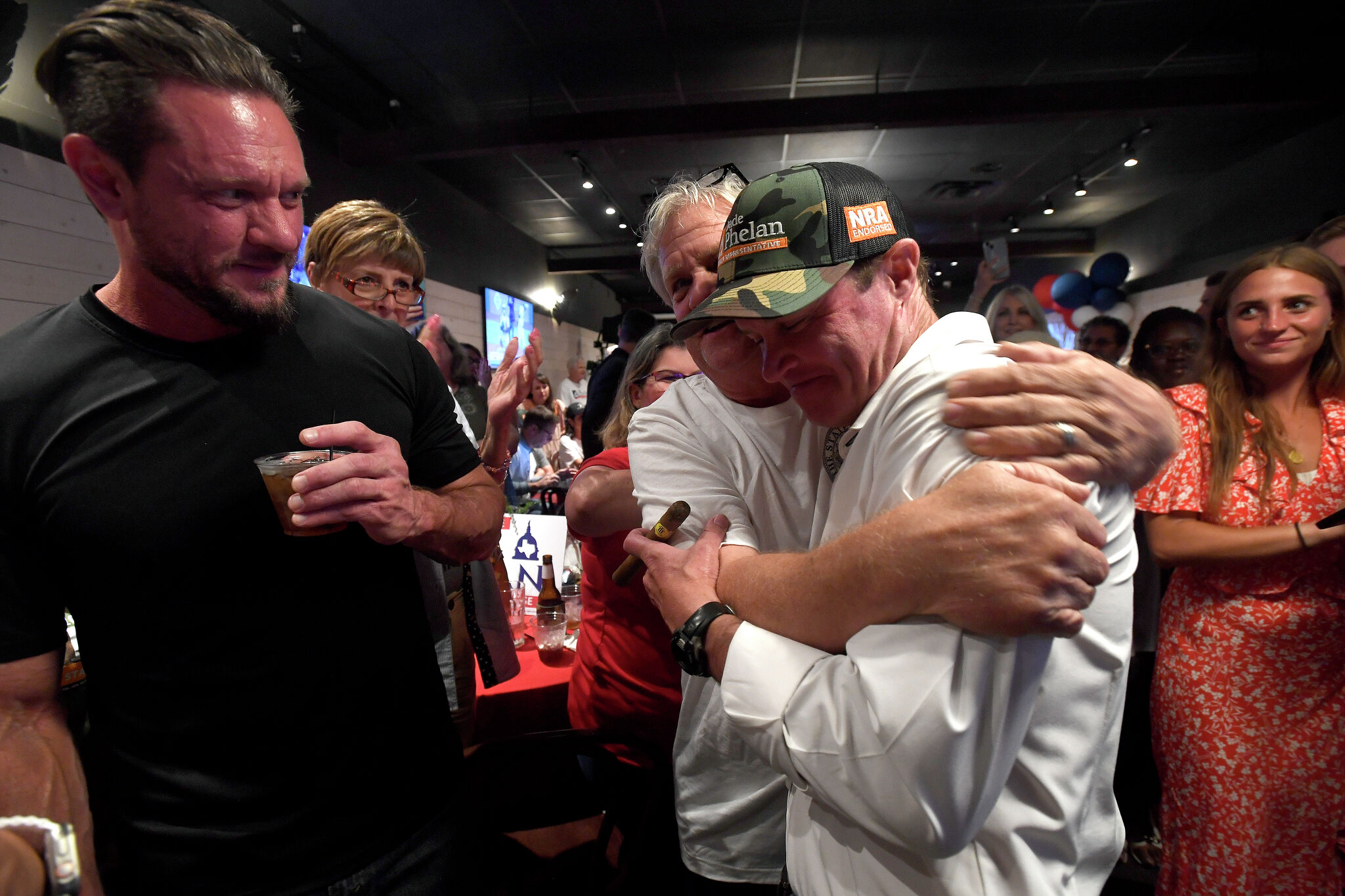 Texas House Speaker Dade Phelan celebrates run-off victory