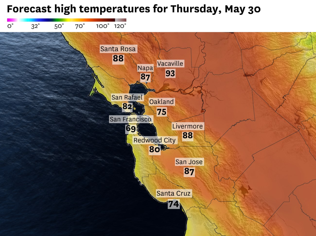 Bay Area seeing hotter temperatures, cities could hit 90 degrees
