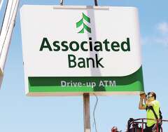 A new Associated Bank sign installed in Alton