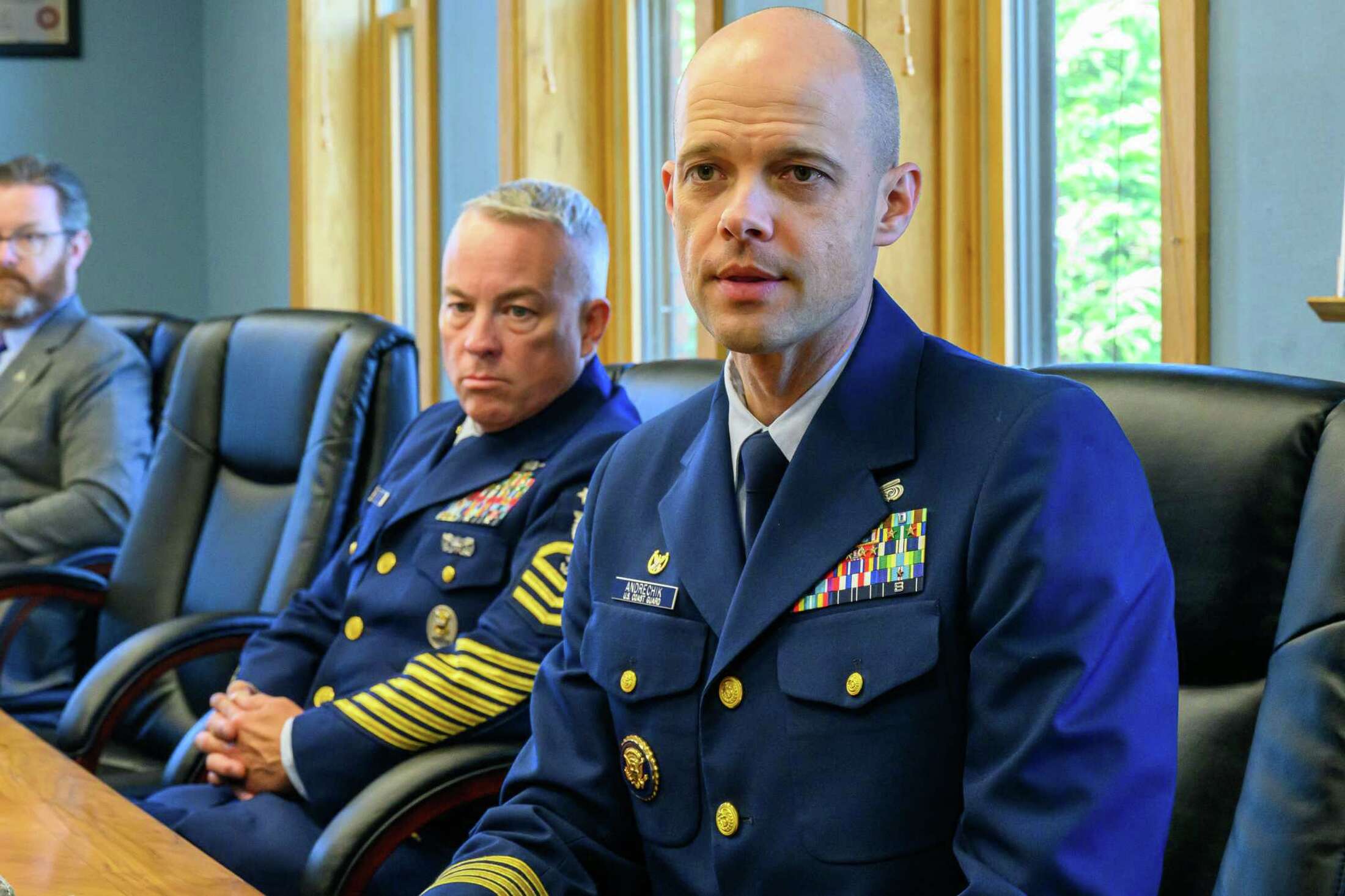 New Coast Guard commander meets Albany port officials.
