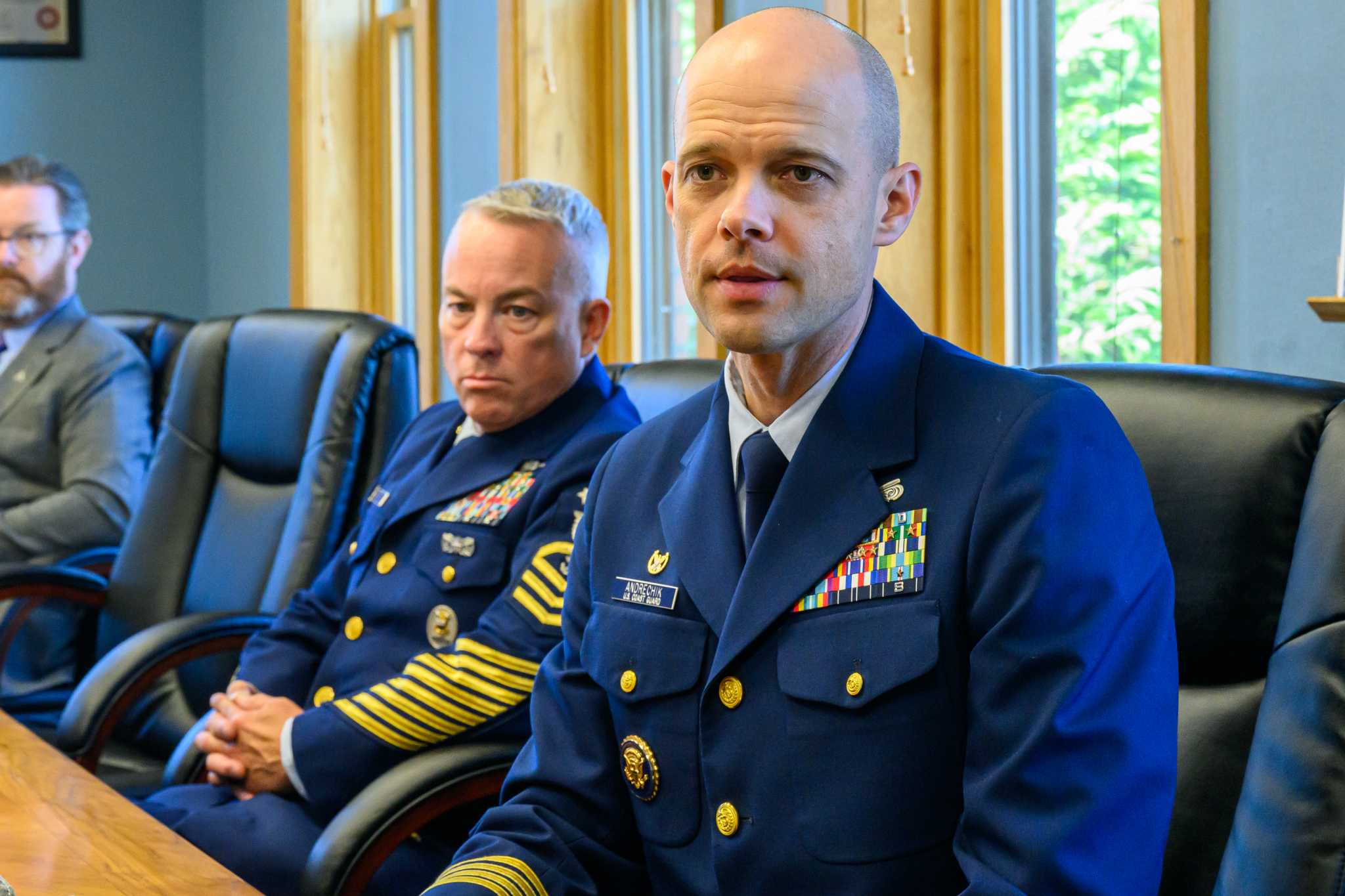 New Coast Guard commander meets Albany port officials.