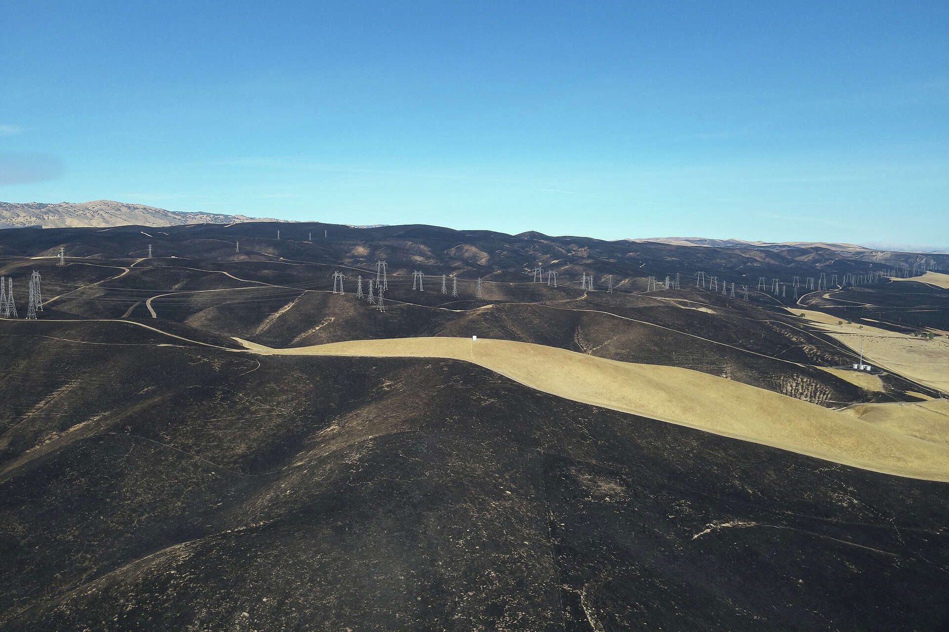 Video shows blackened landscape from 14,000-acre Corral Fire