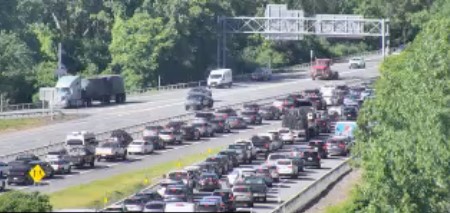 I-787 northbound traffic impacted after crash Monday