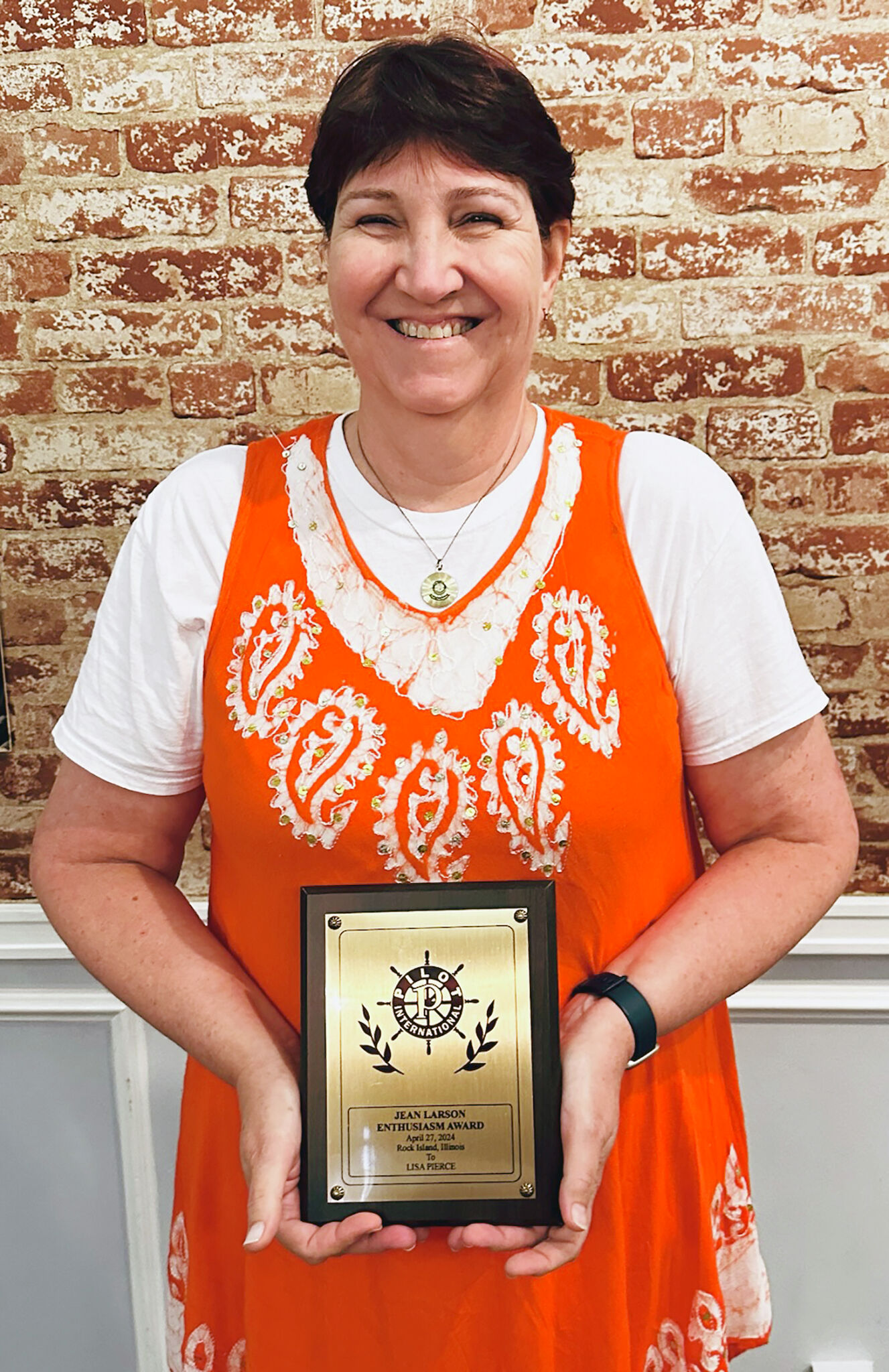 Pilot Club of Jacksonville member Lisa Pierce has received an award.