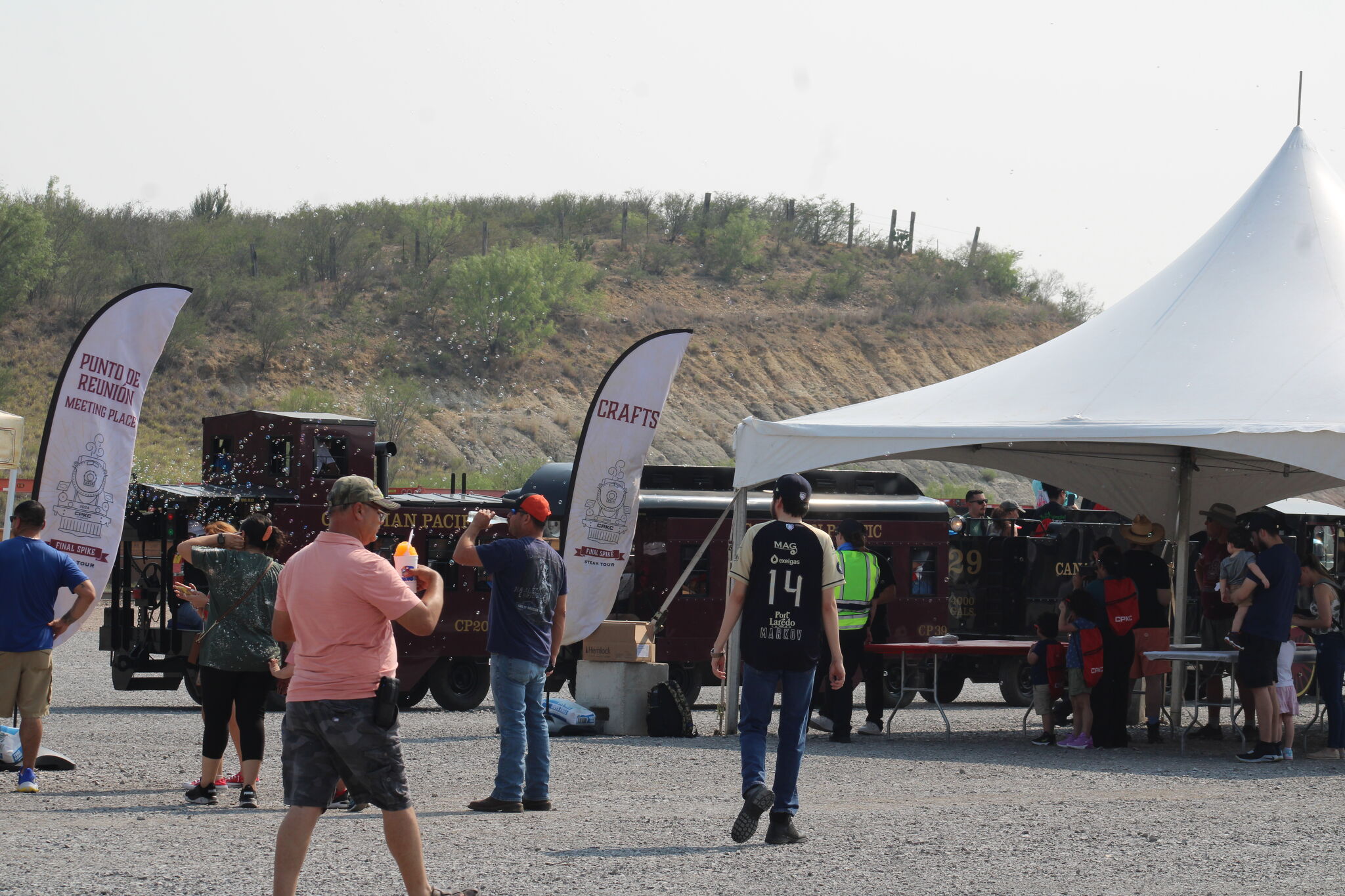 CPKC's steam locomotive Empress makes a pit stop in Laredo