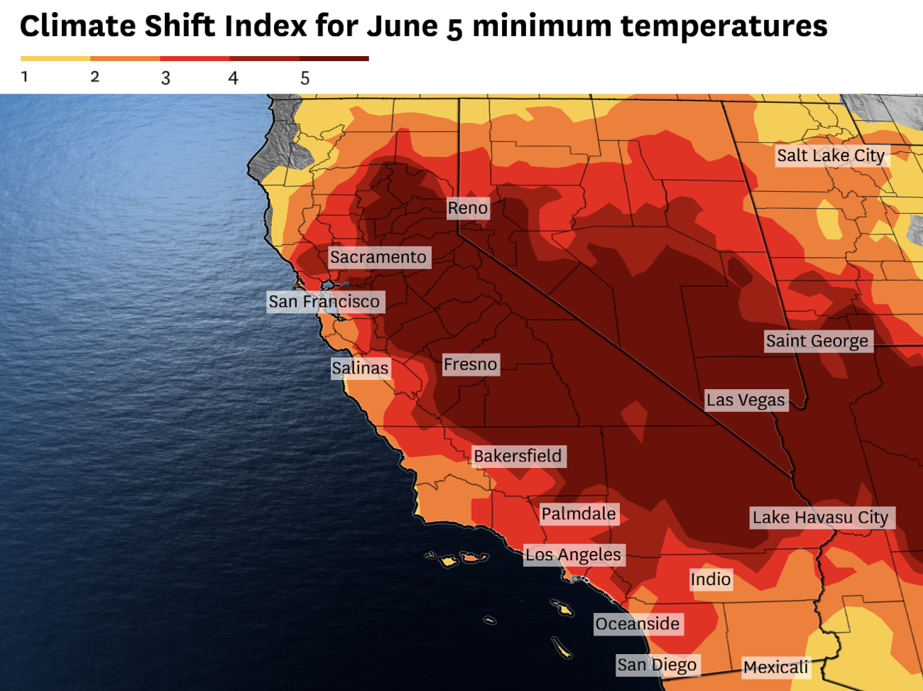 California Map Climate Change