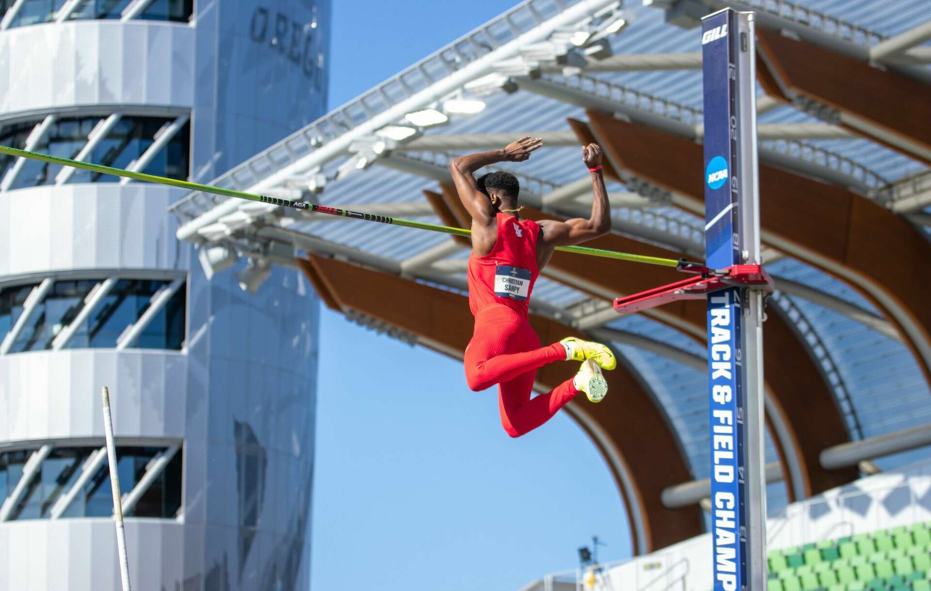 NCAA track: UH pole vaulter Christyan Sampy ties for 3rd