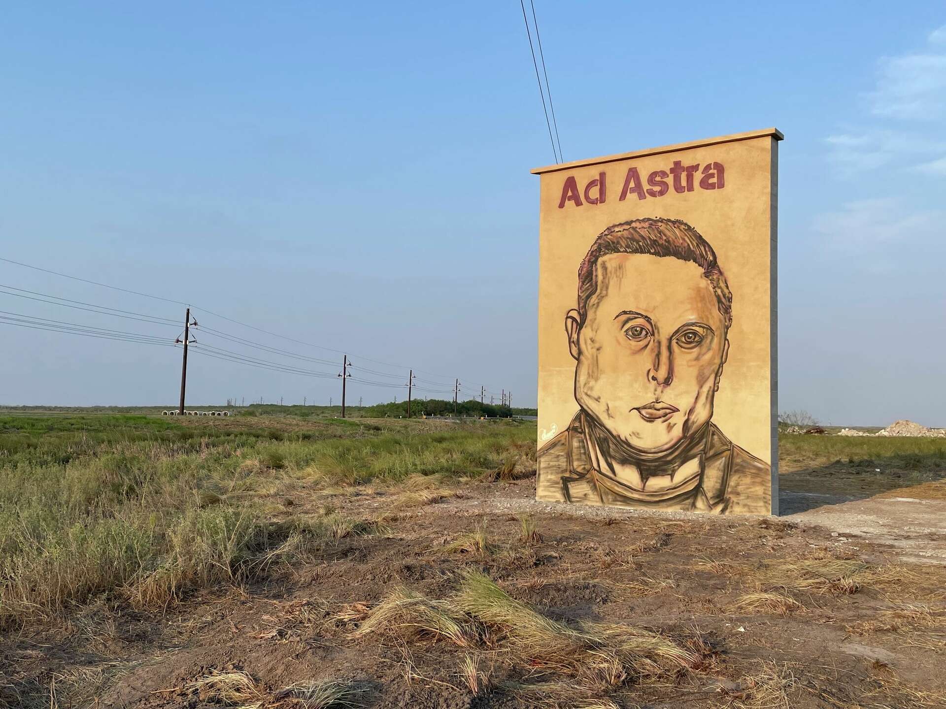 New Elon Musk meme mural catches eyes near Starbase
