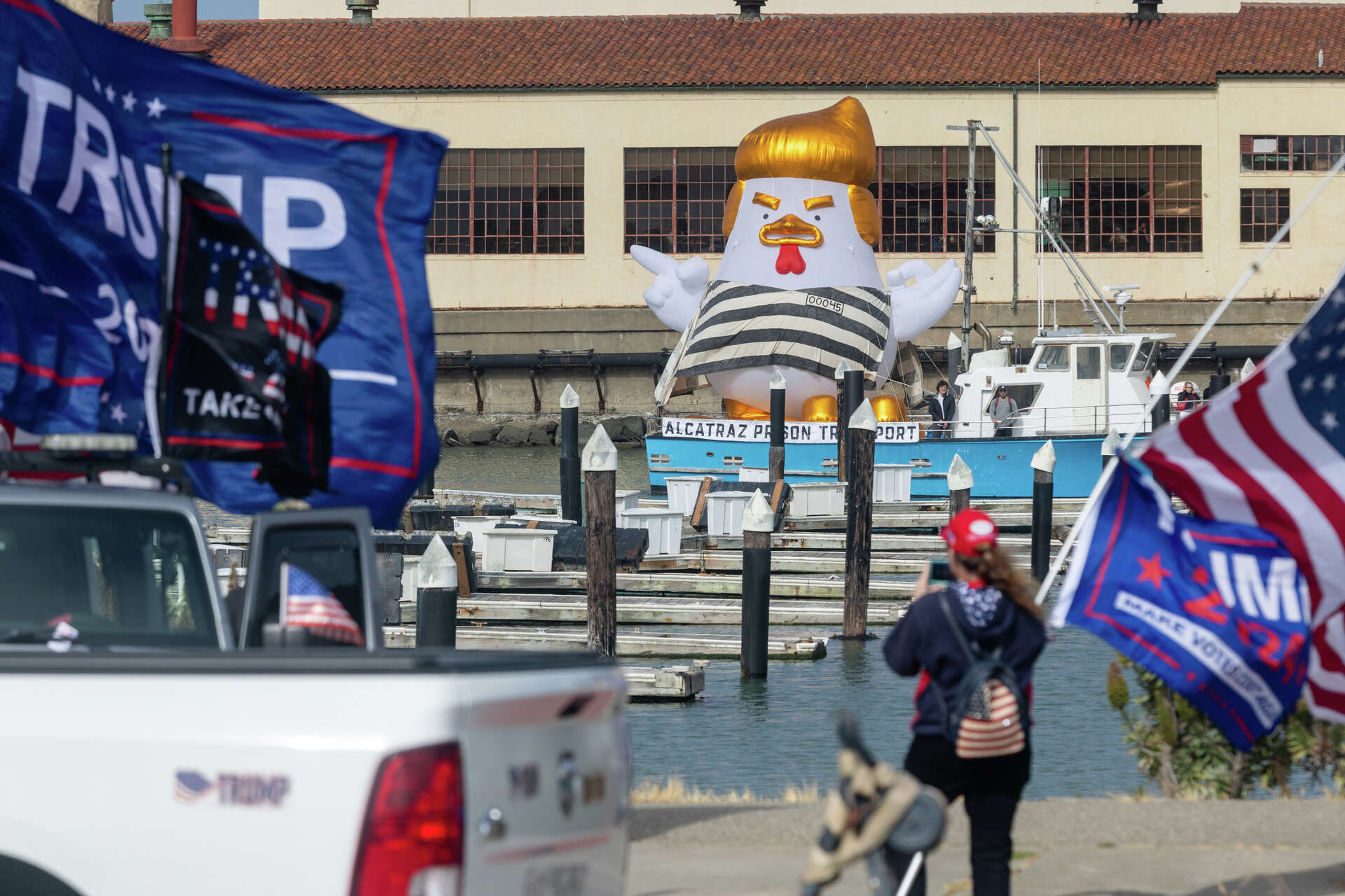 A Nazi salute and death threats: My day with SF's Trump balloon