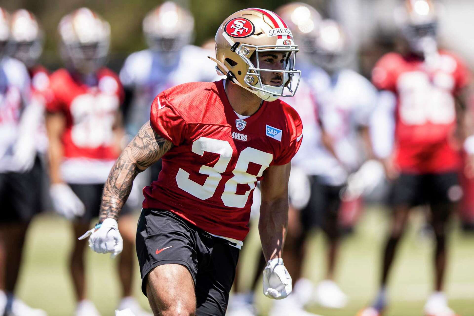49ers’ Cody Schrader back at bottom of a depth chart but ready to rise