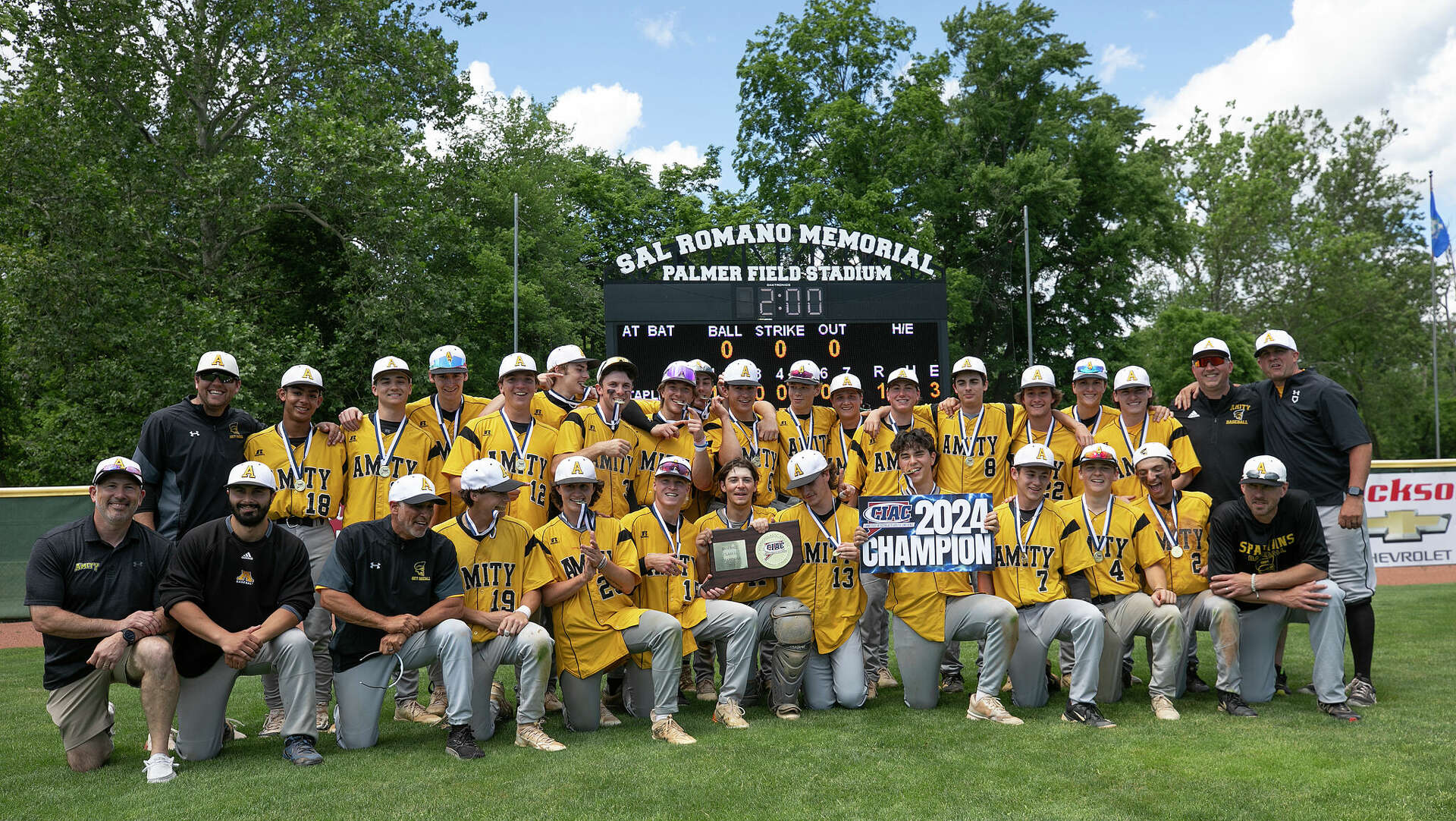 Amity defeated Staples to win the seventh Class LL baseball title