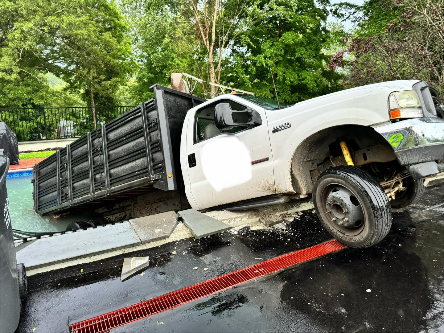 Pickup truck plunges into Brookfield swimming pool, officials say