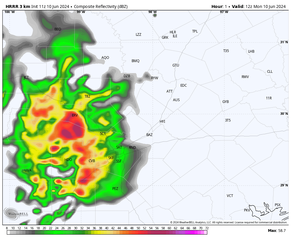 Morning storms, cooler temps coming to South Texas Monday