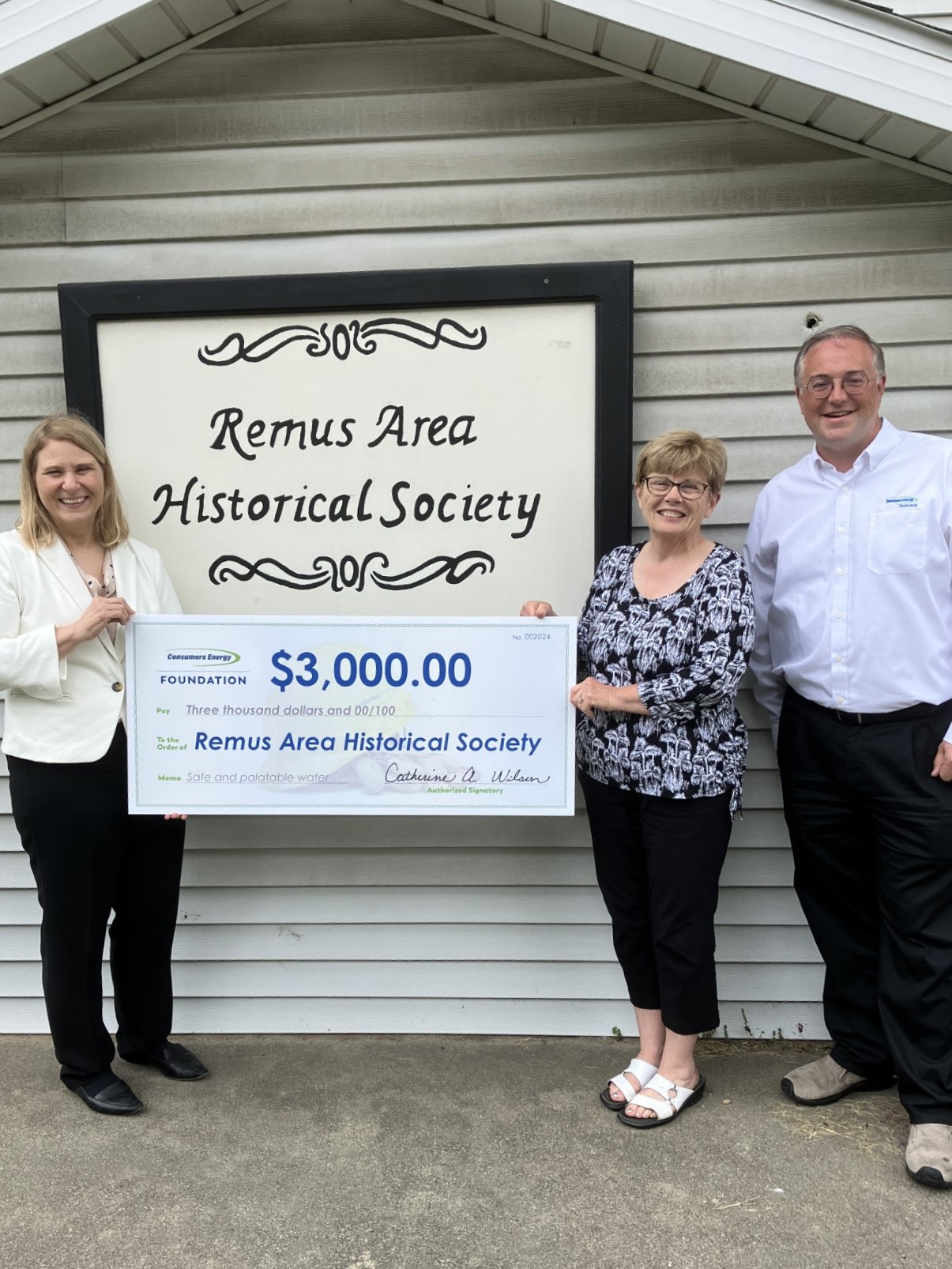 Remus Historical Society awarded Consumers Energy Foundation grant