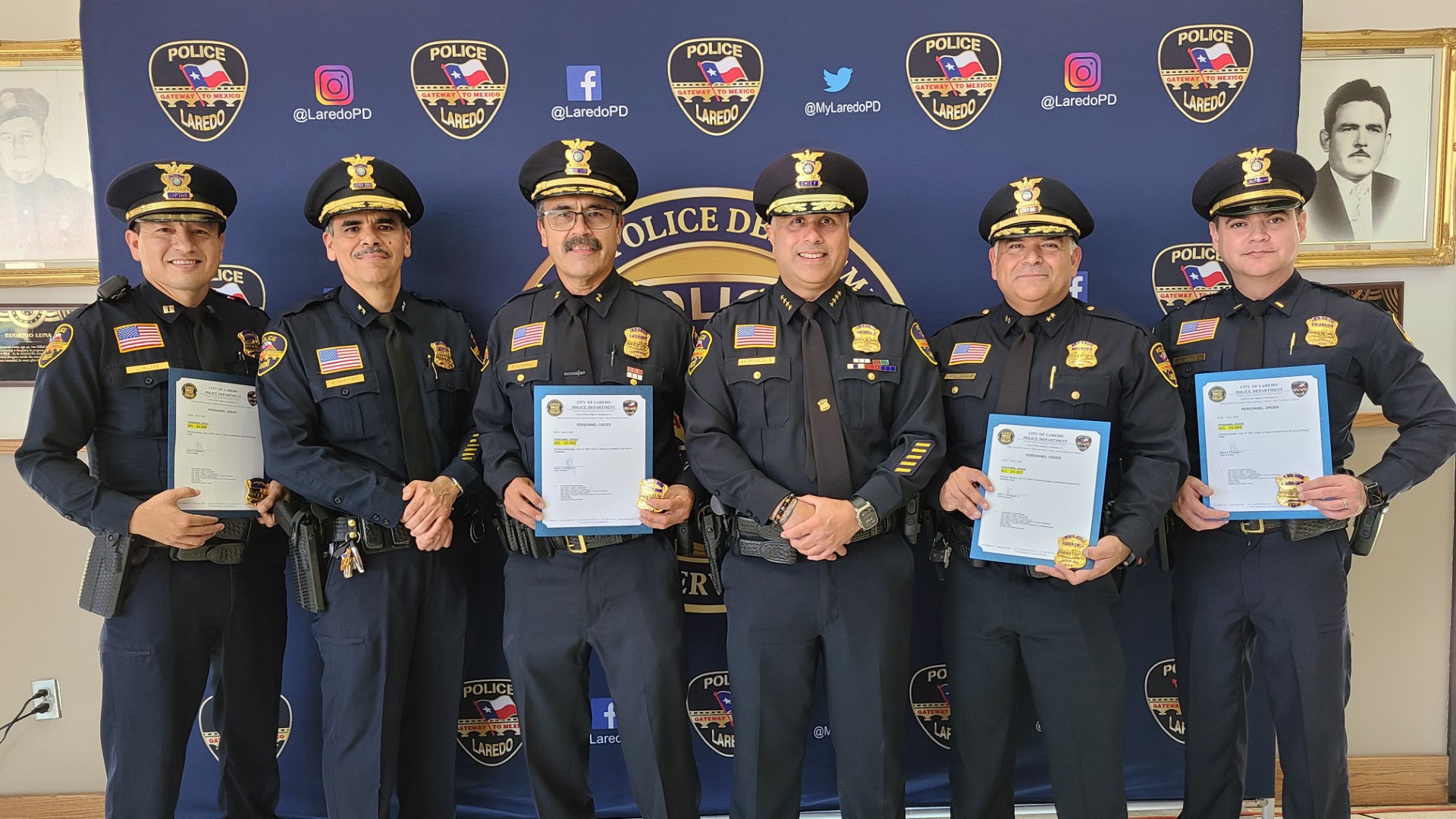 Laredo PD announces chiefs, promotions