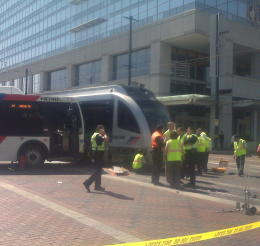 UPDATE: Bus, train collision injures 19