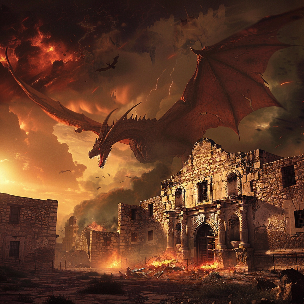 Dragons attack Alamo, other U.S. landmarks in these AI images