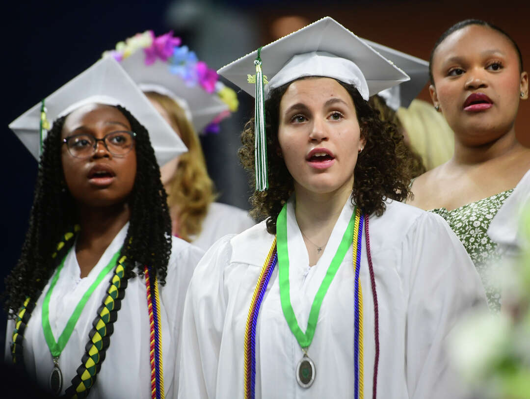 Over 400 Norwalk High, P-TECH seniors graduate at Total Mortgage Arena