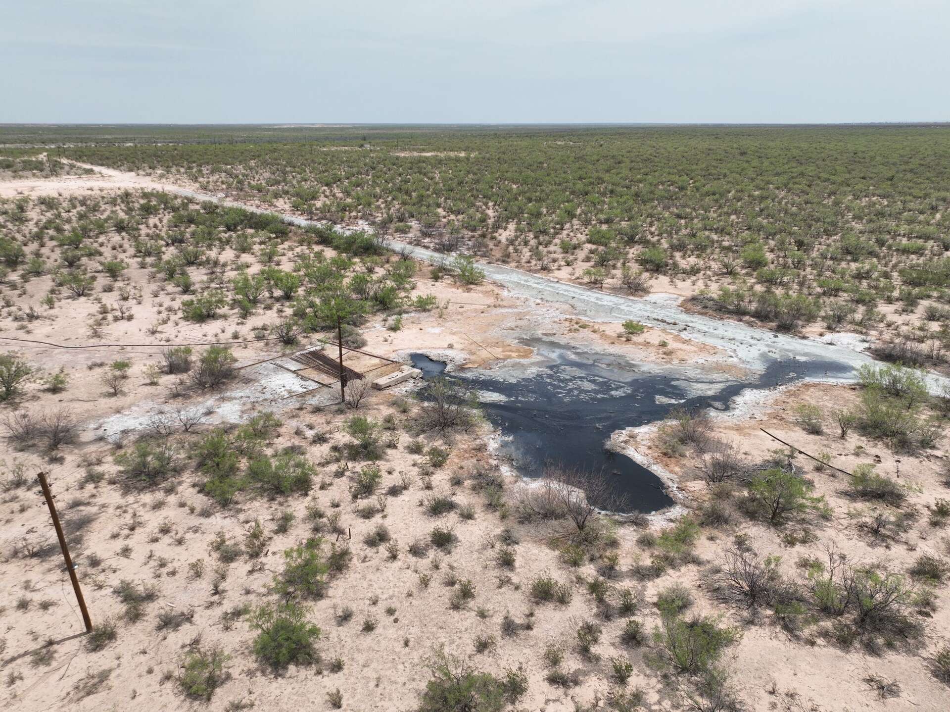 Orphaned West Texas well near no-fly zone well leaking black water