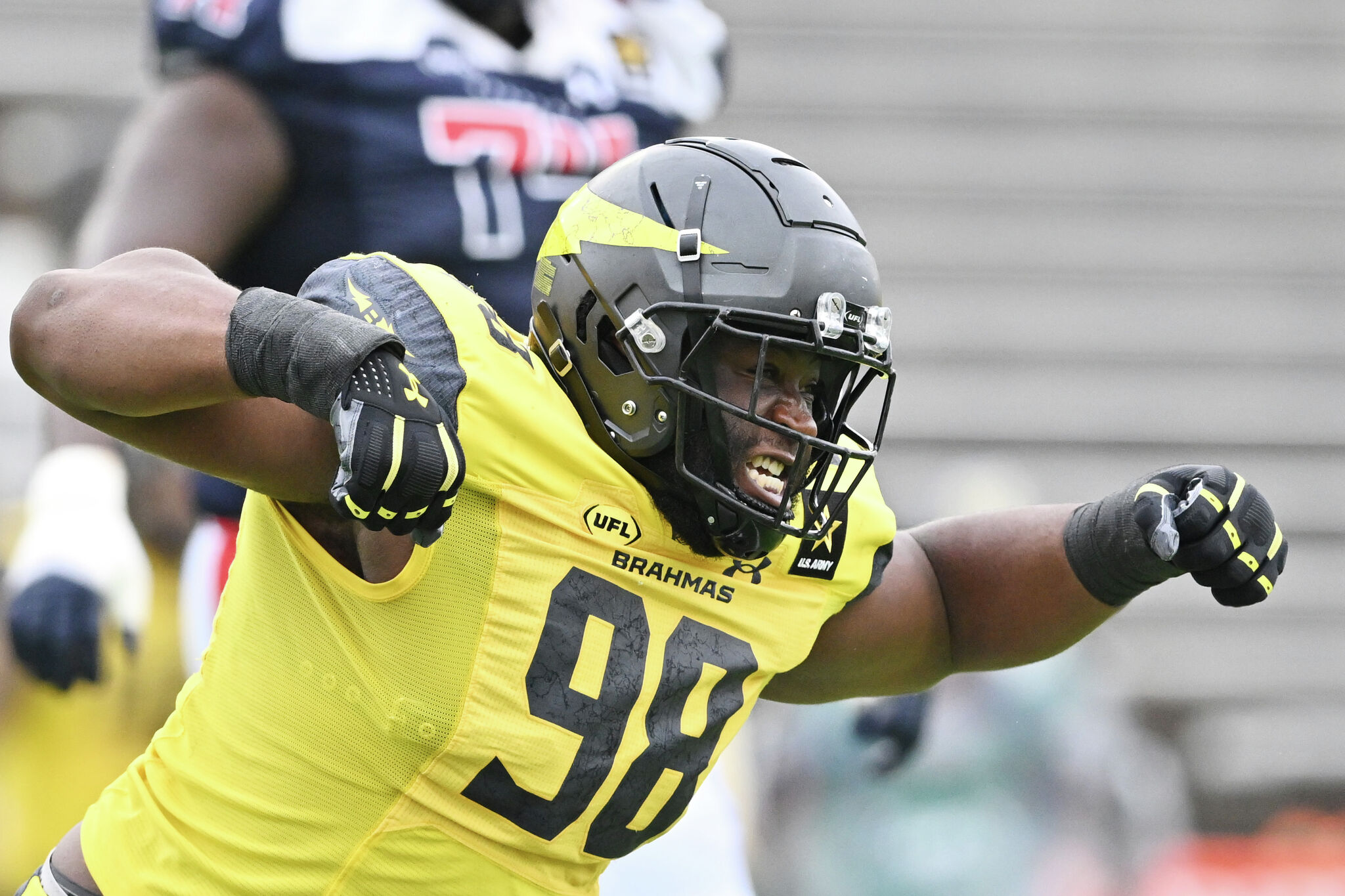 Ivy League grad Emili leads Brahmas D-line into UFL title game
