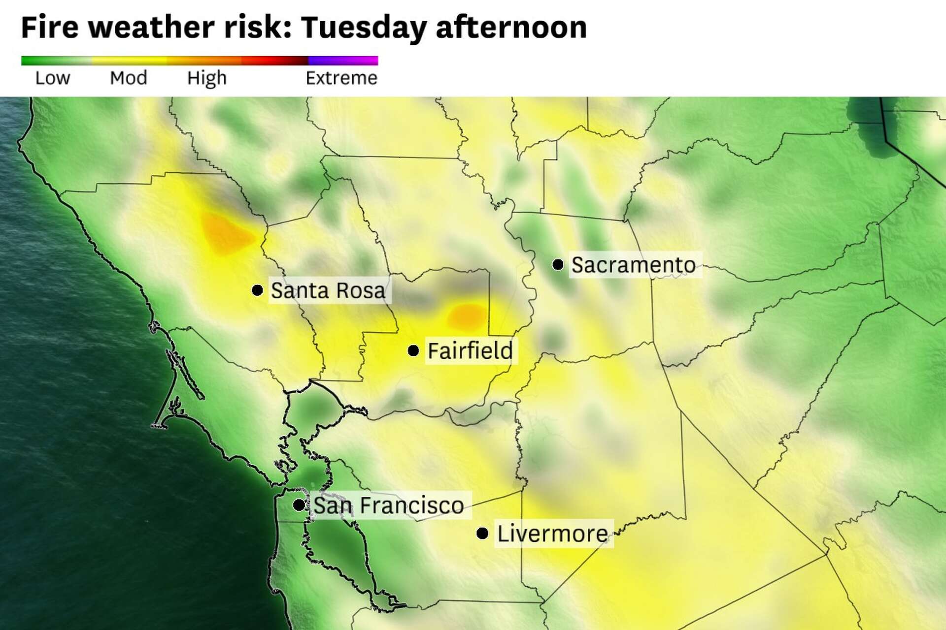 Smoke from Sites Fire impacting air quality in Bay Area