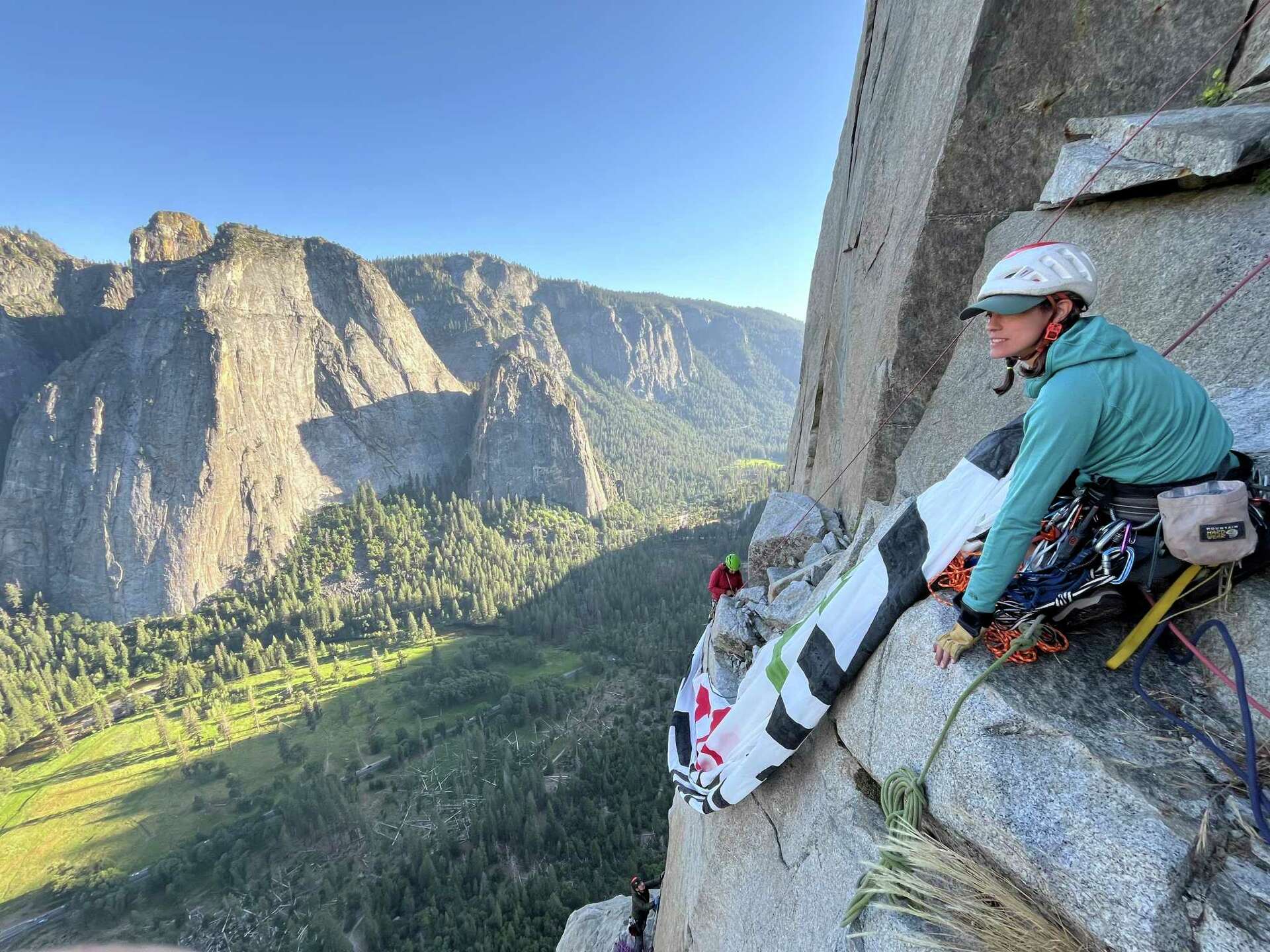 Yosemite climber-activists just hung a protest banner on El Capitan