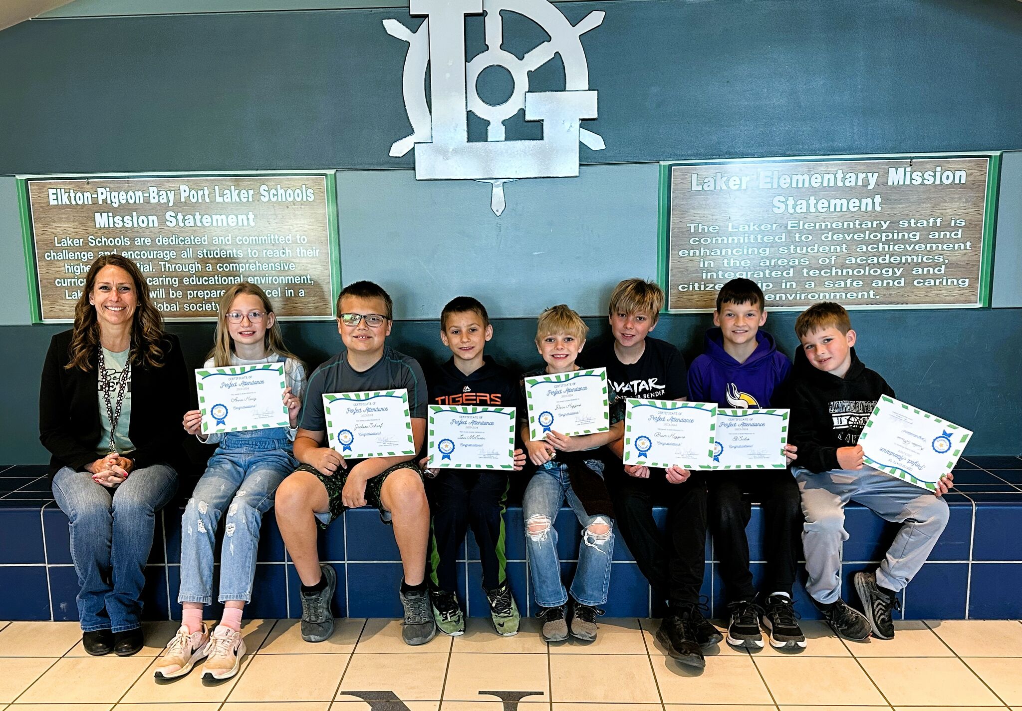 Laker Elementary students honored, perfect attendance