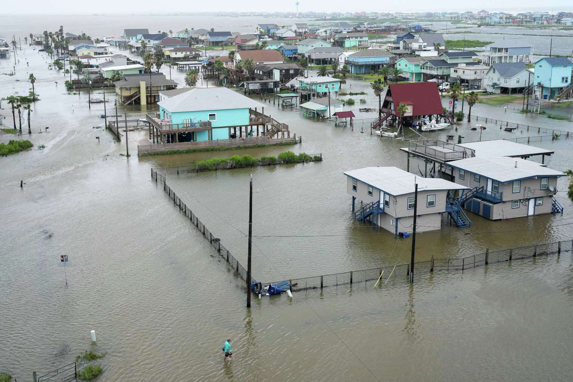 Tropical Storm Alberto's surge leaves Texas beach town under water