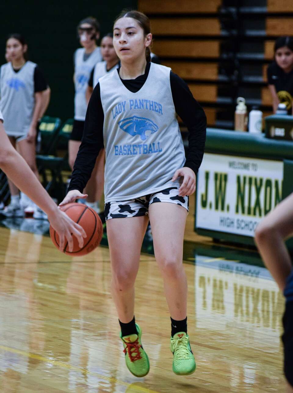 South's Izari Soto has a flashy basketball attire this summer league