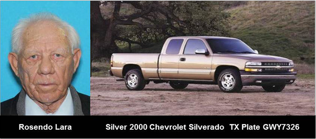 Silver Alert Activation for Parmer County Sheriff's Office, 012018